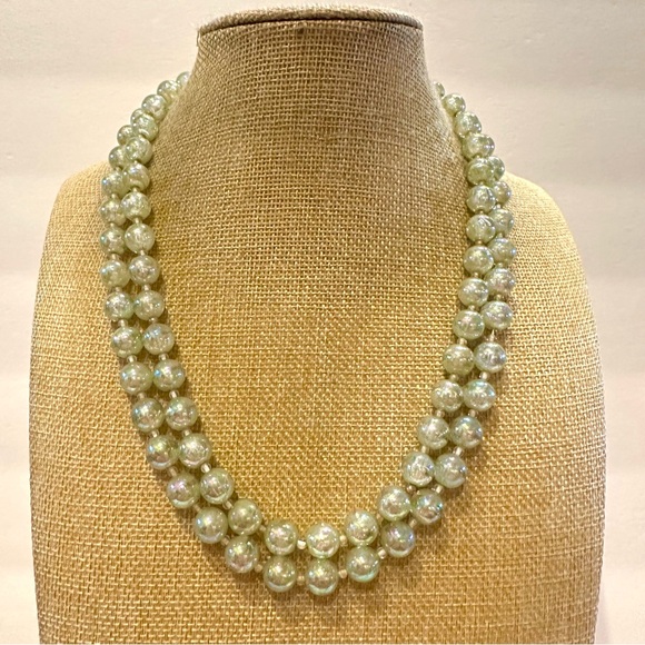 Japan | Jewelry | Vintage Japan Necklace 2 Strands Gorgeous Light Blue ...